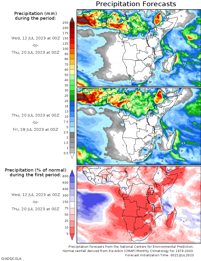 Namibia Weather Infrared Satellite